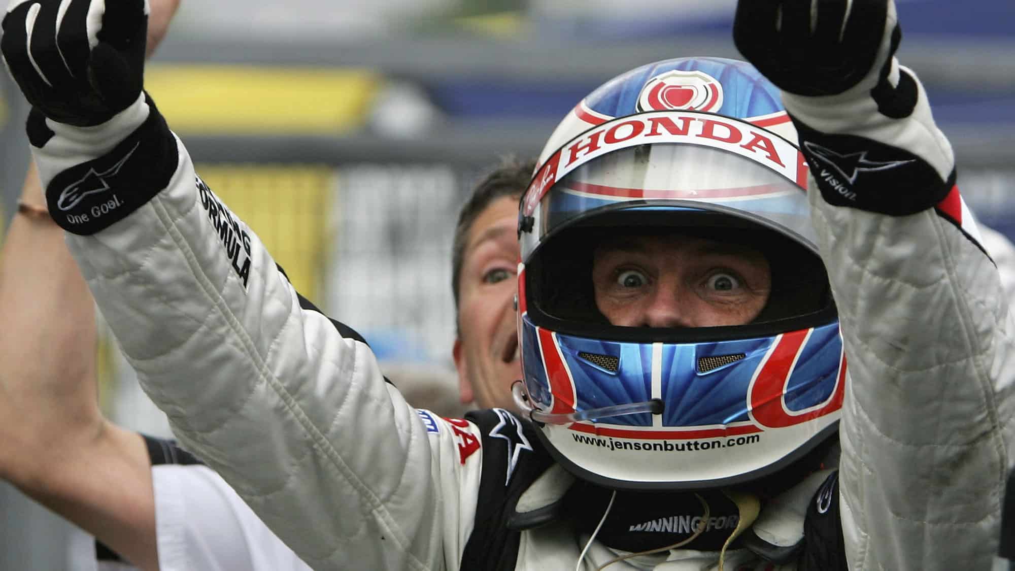 Jenson Button remembers his first F1 win: ‘I never wanted those laps to ...