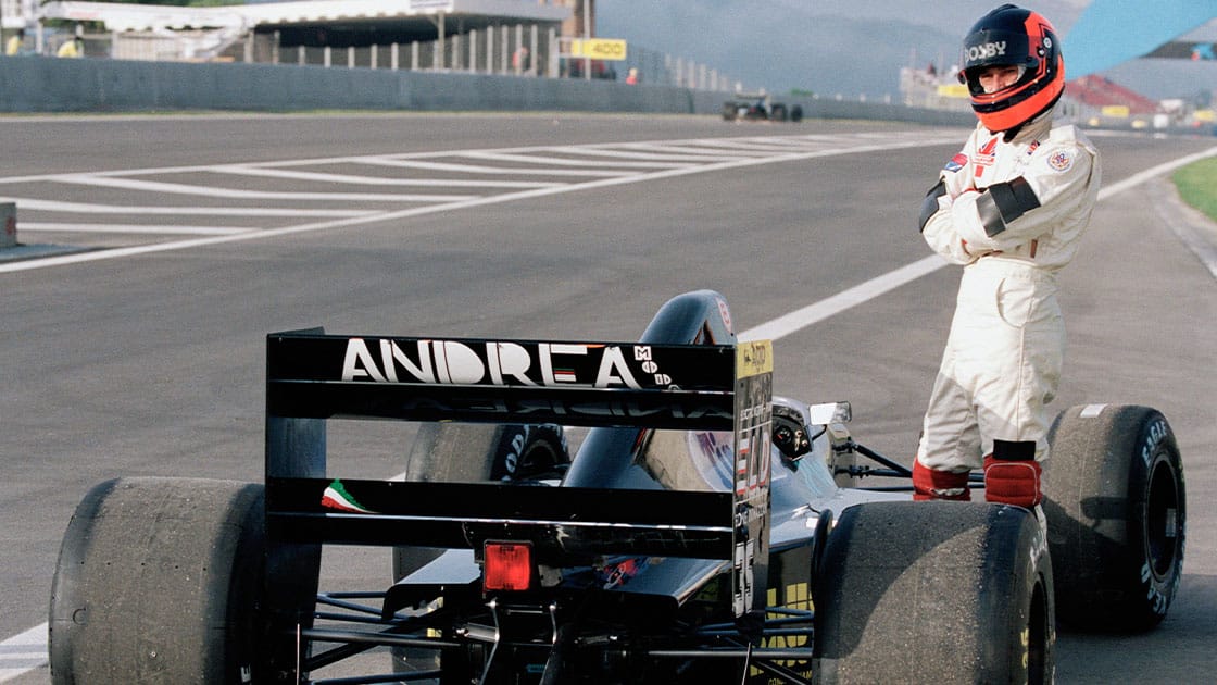 Driving for the hapless Andrea Moda F1 team: 'I was actually scared ...